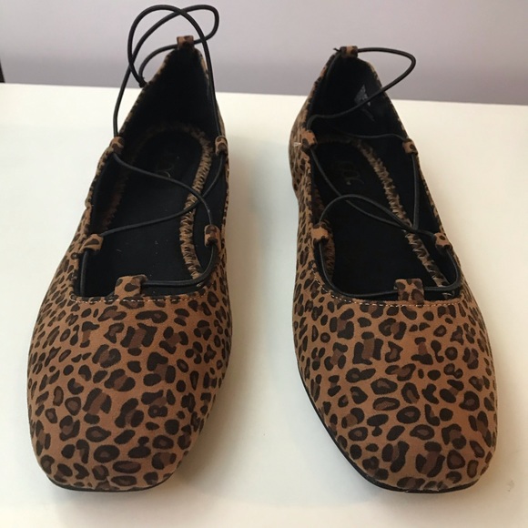 Sugar | Shoes | New Sugar Leopard Print Flats Wdetail Sz 85 | Poshmark